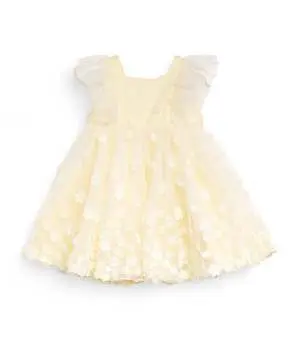 TARTINE ET CHOCOLAT Tulle Embroidered Dress - Gold