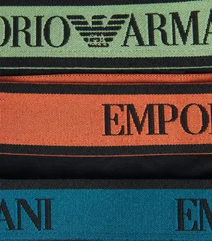 Emporio Armani Stretch-cotton Logo Trunks