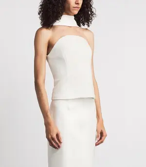 Roland Mouret Bustier Top With Scarf Detail