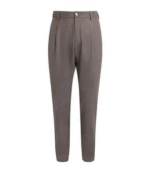 Paul & Shark Lucca Chinos In Loro Piana Jersely Fabric - Grey