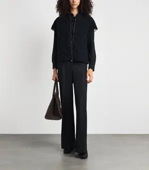 Fabiana Filippi Quilted Sleeveless Gilet With Sequins