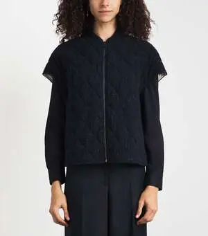 Fabiana Filippi Quilted Sleeveless Gilet With Sequins