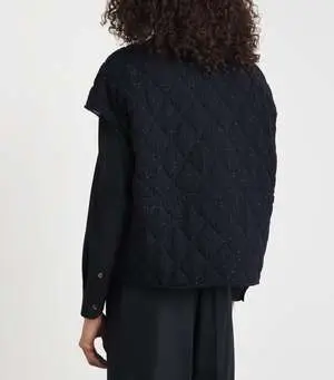 Fabiana Filippi Quilted Sleeveless Gilet With Sequins