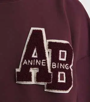 ANINE BING Oversized Letterman Sweatshirt