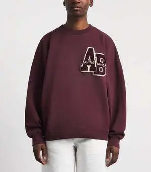 ANINE BING Oversized Letterman Sweatshirt