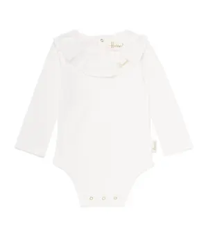 Harrods Cotton Bodysuit With Ruffle Collar