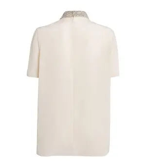 Valentino Garavani Silk Embroidered Top