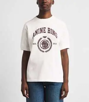 ANINE BING Cotton Collegiate Jaylin T-shirt