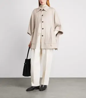 Agnona Cashmere Belted Cape