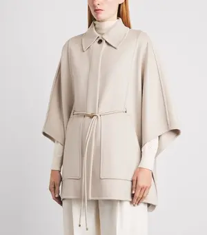 Agnona Cashmere Belted Cape