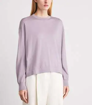 Agnona Wool-silk-cashmere Crew-neck Sweater