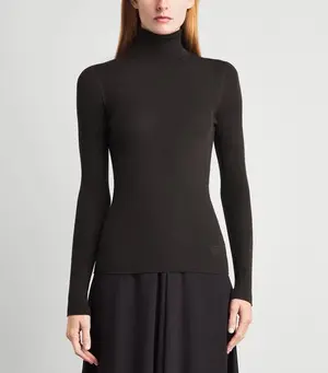 Agnona Wool-silk-cashmere Rollneck Sweater