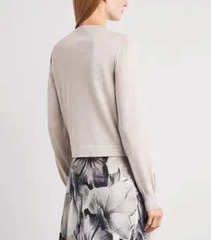 Agnona Wool-silk-cashmere Fine Knit Cardigan