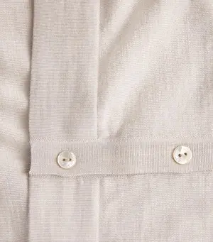 Agnona Wool-silk-cashmere Fine Knit Cardigan