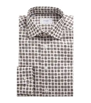 Eton Signature Twill Geometric Shirt