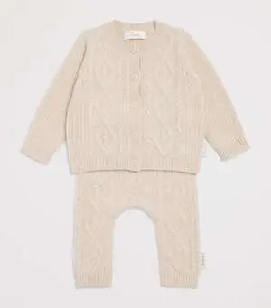 Harrods Cashmere Cable-knit Cardigan