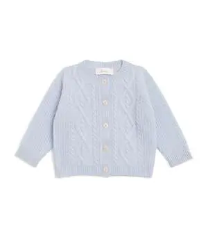 Harrods Cashmere Cable-knit Cardigan - Blue