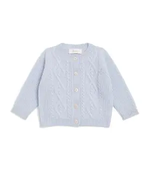 Harrods Cashmere Cable-knit Cardigan - Blue