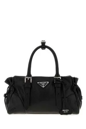 Prada Leather Small Karin Handbag - Black