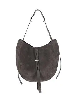 MINOBOSSI Suede Hobo Shoulder Bag - Brown