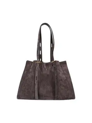 MINOBOSSI Suede Tote Bag - Brown