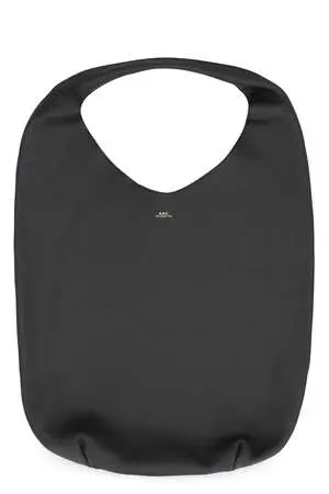 A.p.c. Neige Grainy Leather Handbag With Suede Lining, Top Handle 36 X 54 X 9 Cm