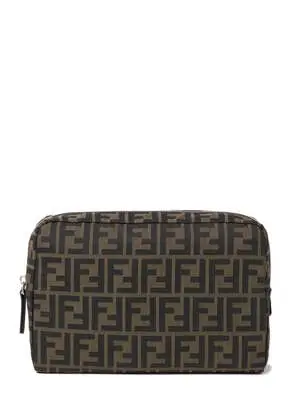 Fendi Medium Vanity Case With Central Zippered Compartment - Marrone