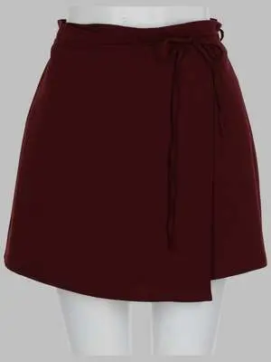 ALYSI Wrap Mini Skirt - Bordeaux