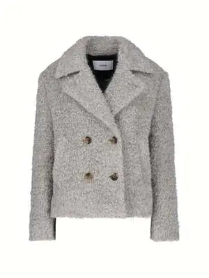 LARDINI Double-breasted Teddy Jacket