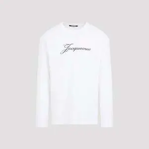 Jacquemus Le T-shirt Long Sleeve In Organic Cotton & Hemp - White
