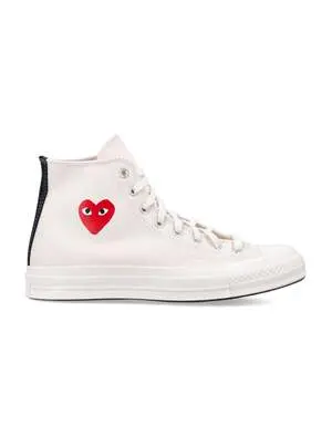 CONVERSE X COMME DES GARONS PLAY Play X Chuck Taylor Canvas Hi-top Sneakers - Bianco