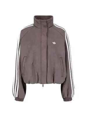 Adidas Cropped Track Jacket - Brown