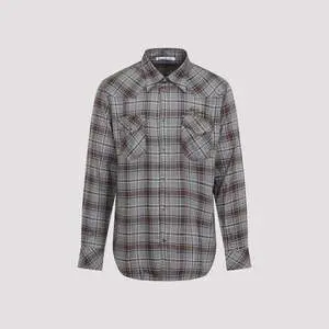 Acne Studios Plaid Western Snap Button Shirt