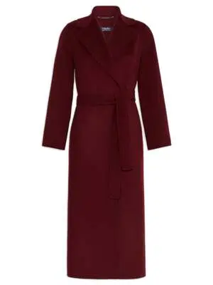 Max Mara S MAX MARA Sculpted Double-Drape Pure Wool Jacket Rosso