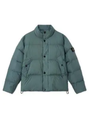 Stone Island Padded Stand-up Collar Utility Jacket With Elasticated Cuffs And Drawstring Hem