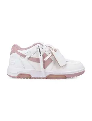 Off-White The Out Of Office" Arrow Detail Leather Sneakers - Bianco