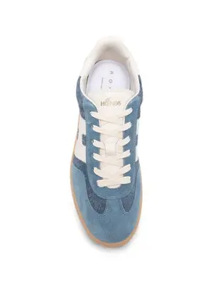 Hogan H" Logo Suede Sneakers - Sky Blue