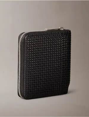Calvin Klein Embossed Woven Zip Billfold Wallet