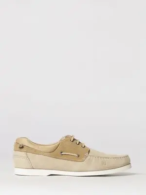 Woolrich Suede And Mesh Boat Loafers - Beige