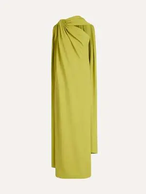 Oscar De La Renta Draped Georgette Caftan