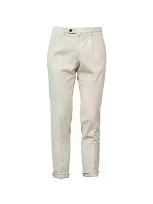 BRIGLIA 1949 Pleated Corduroy Trousers - Neutrals