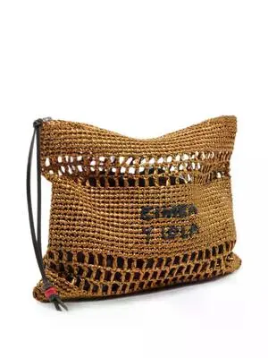 Bimba Y Lola Medium Raffia-effect Handbag
