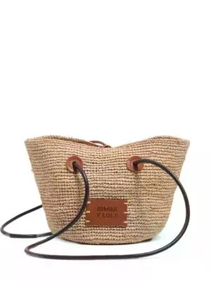 Bimba Y Lola Medium Natural-raffia Basket Bag - Neutrals