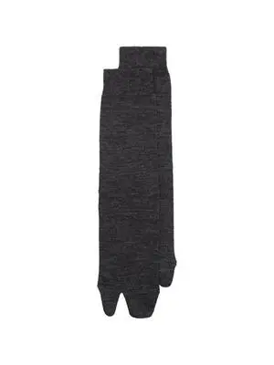 MAISON MARGIELA Wool-blend Ribbed Socks - Black