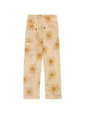 Bimba Y Lola Bimba The South Textured Cotton Jogger Trousers - Neutrals