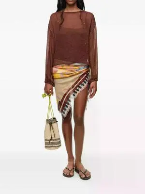 Bimba Y Lola Boxy Sweater With Metallic Beads