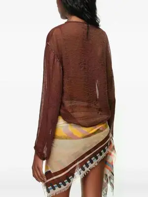 Bimba Y Lola Boxy Sweater With Metallic Beads