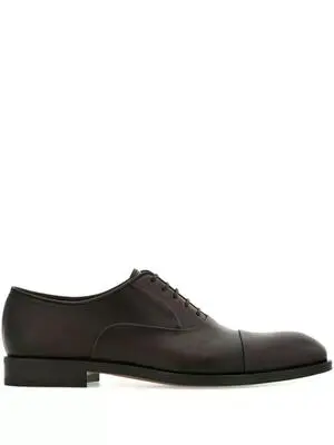 FERRAGAMO Leather Oxford Shoes - Brown