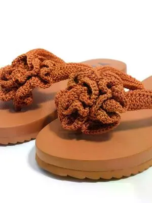 Bimba Y Lola Crochet Flower Flip-flops