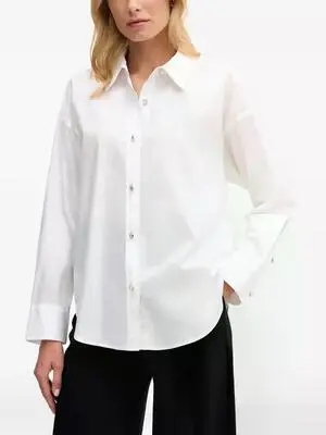 Dkny Jewel Button Shirt - White
